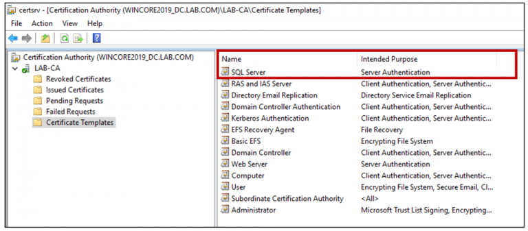 How To Issue Ssl Certificate And Configure Microsoft Sql Server To Use Issued Ssl Certificate